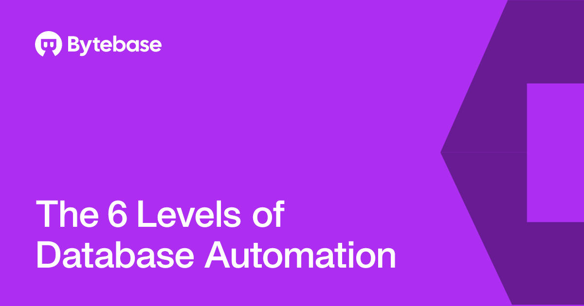 The 6 Levels of Database Automation | Bytebase